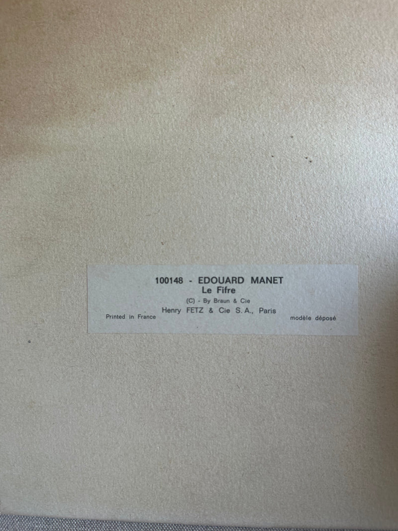 Impression encadrée selon Edouard Manet Le Fifre | Ma Cabane Vintage